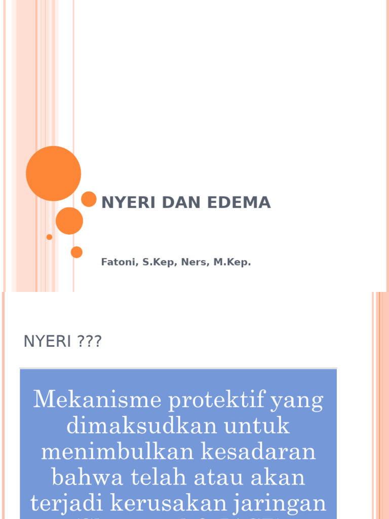 Konsep Nyeri Dan Edema | PDF