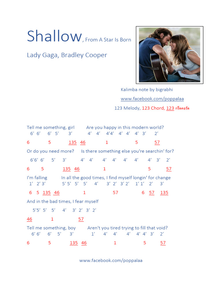 Shallow | PDF | Pop Songs | Recorded Music