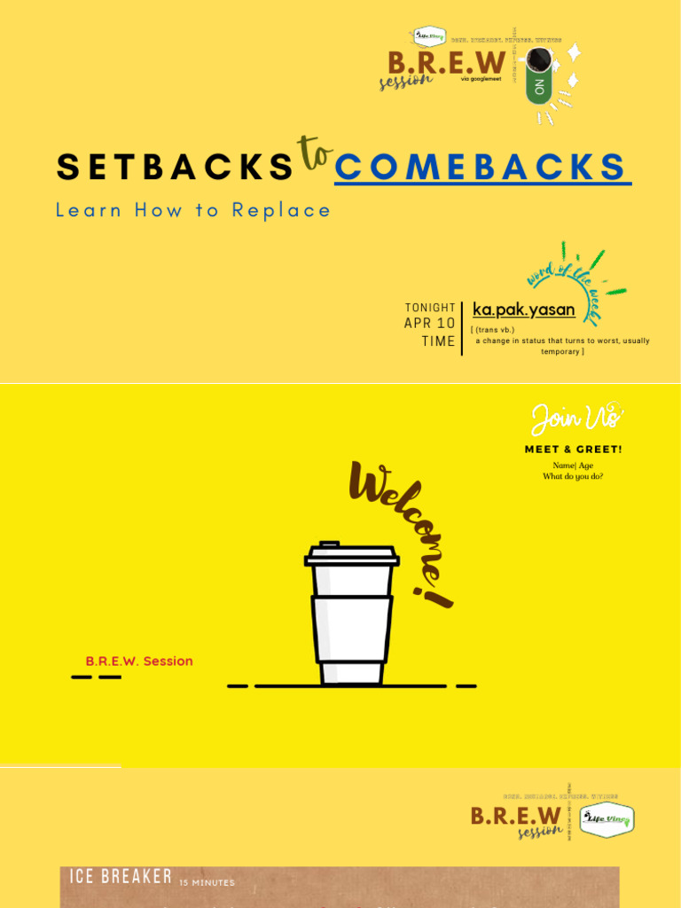 Module 4 Setbacks To Comebacks Learn How To Replace | PDF