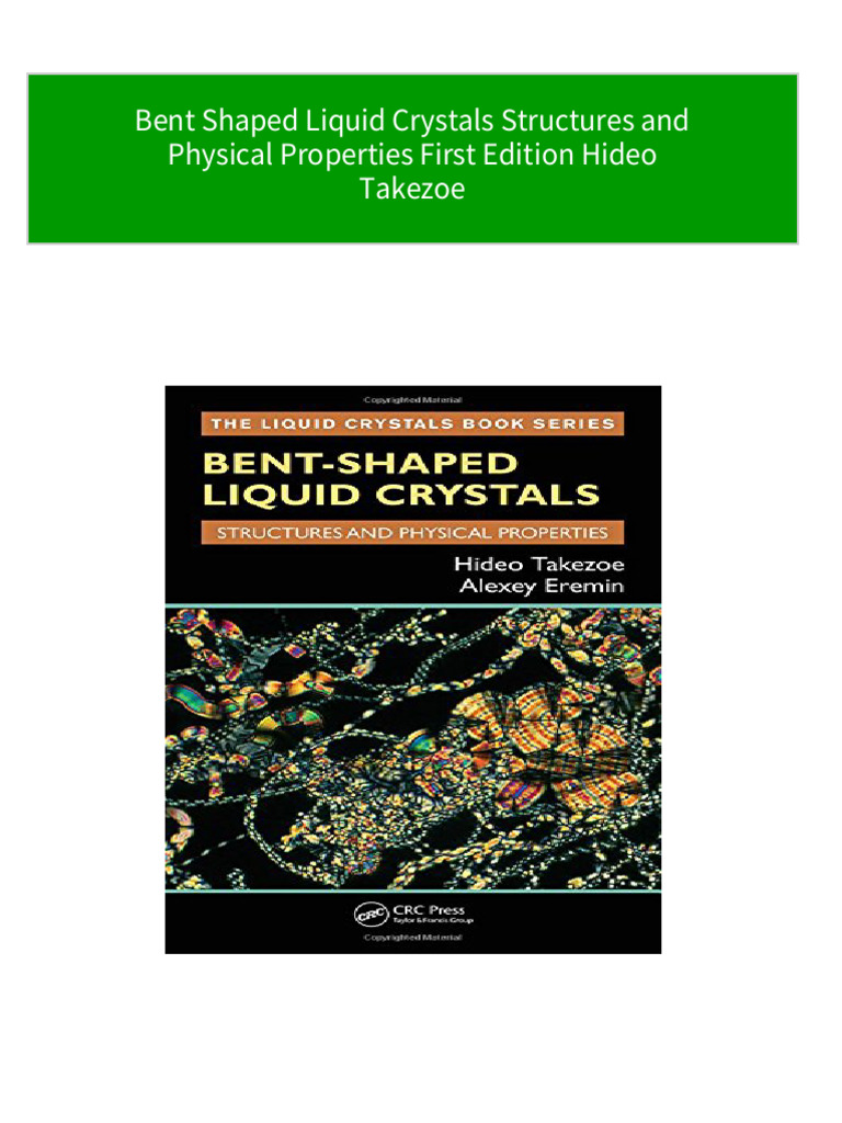 [Ebooks PDF] download Bent Shaped Liquid Crystals Structures and Physical Properties First ...