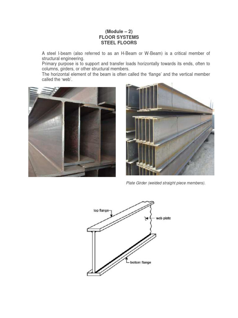 Steel Beam Systems Overview | PDF | Beam (Structure) | Structural ...