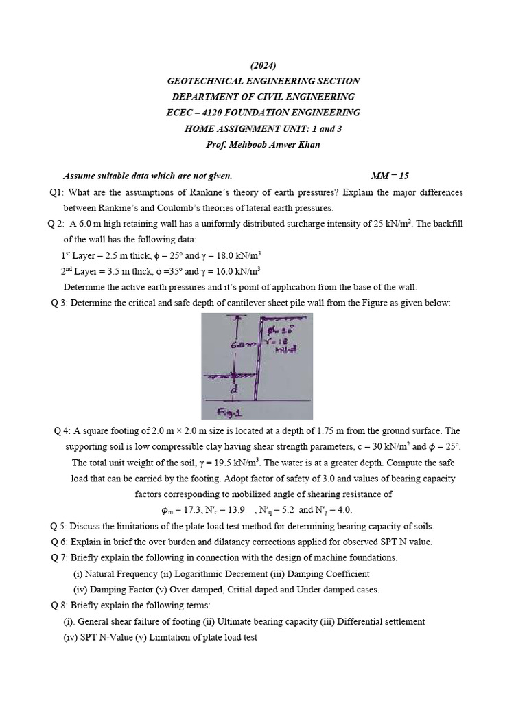 Home Assignment ECEC-4120 (2024) | PDF | Science & Mathematics