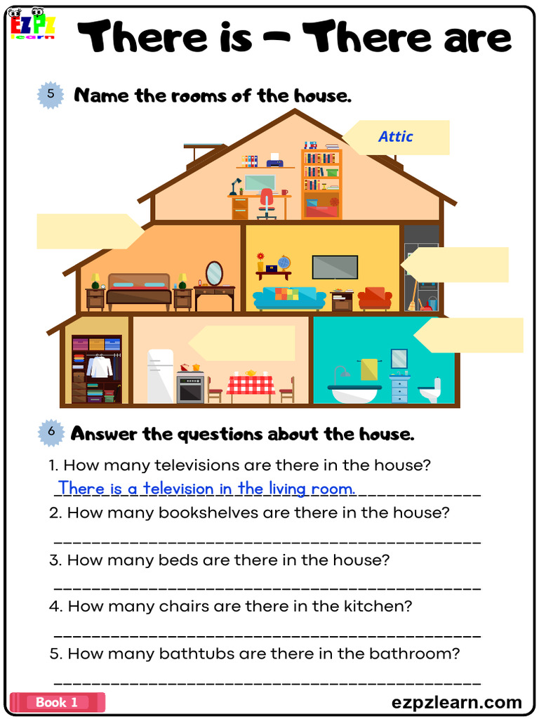 There Is There Are Answer and Name House | PDF