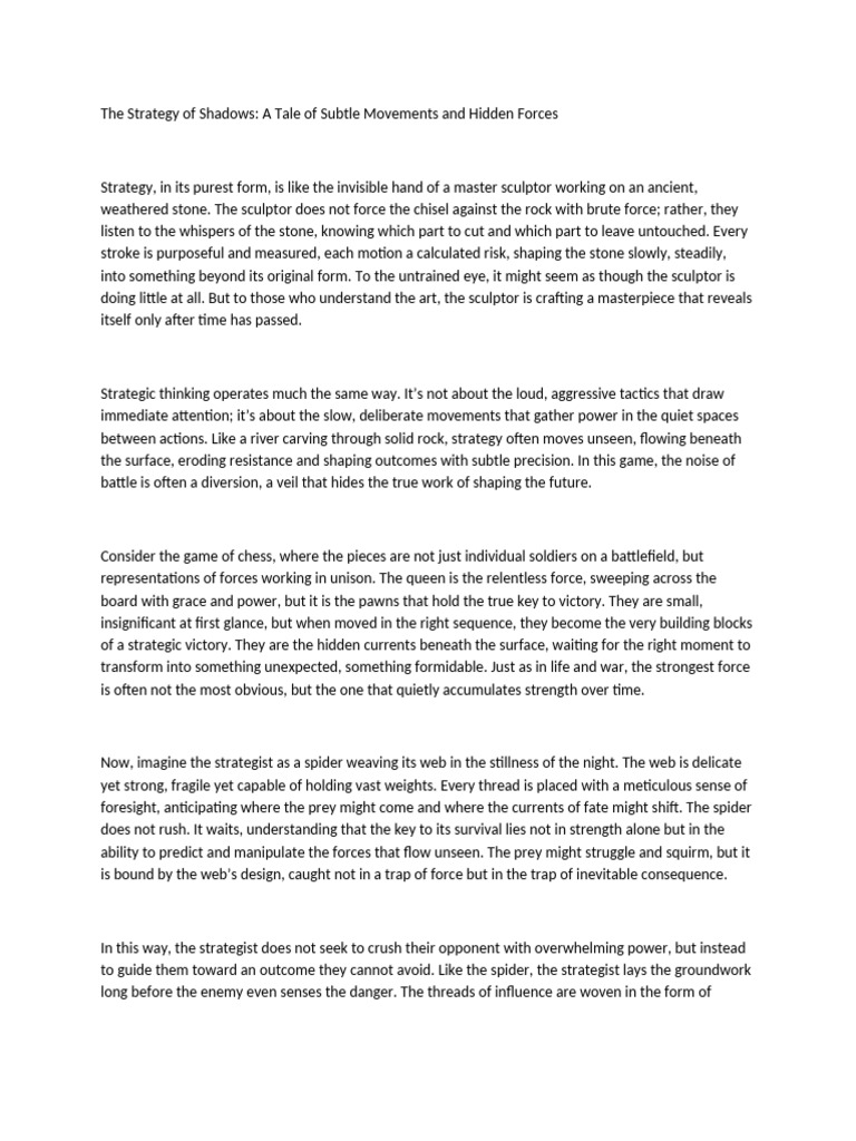 The Strategy of | PDF | Spider