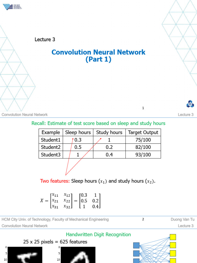 Lecture 3 Convolution Neural Network Cnn Part 1 Pdf Artificial Neural Network