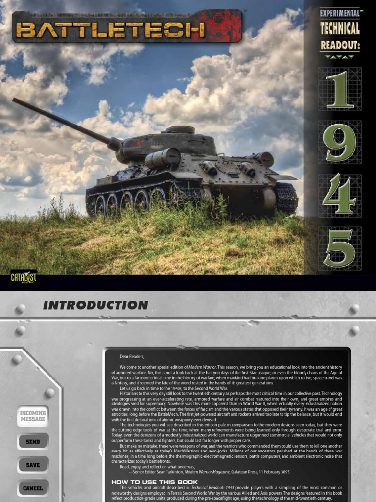 BattleTech Experimental Technical Readout 1945 | PDF | Tanks | Armoured ...