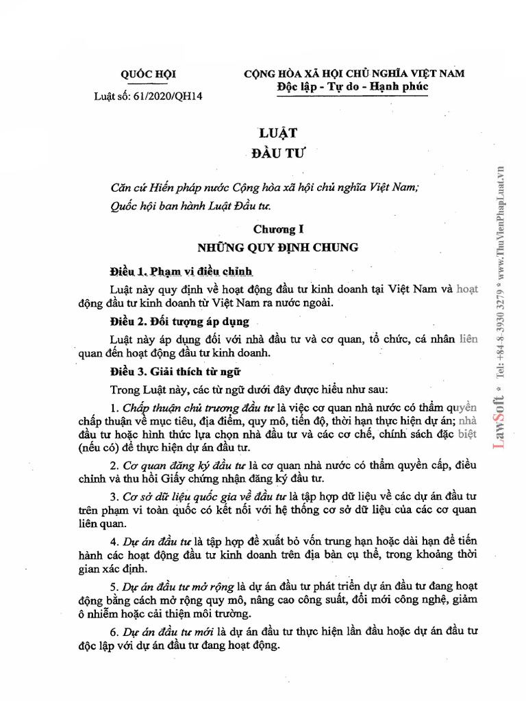 Luat Dau Tu 2020 Sua Doi | PDF