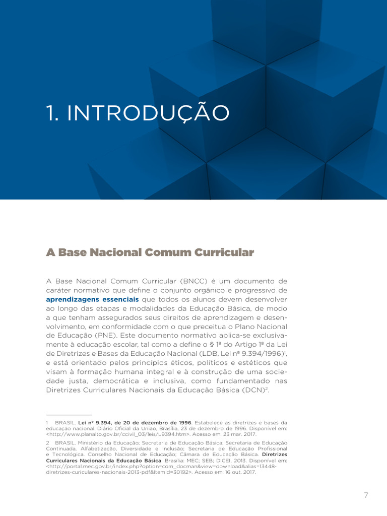 Entenda a Base Nacional Comum Curricular | PDF | Brasil | Pré-escola