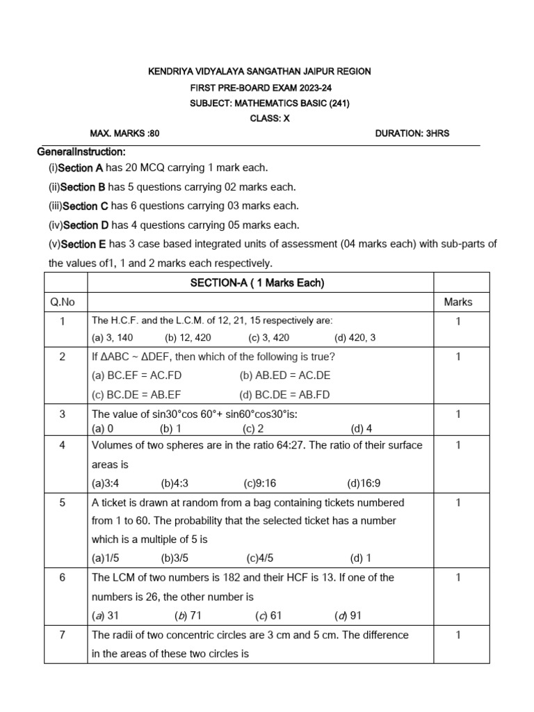 Maths-QP (241)-SET-A done | PDF | Circle | Area