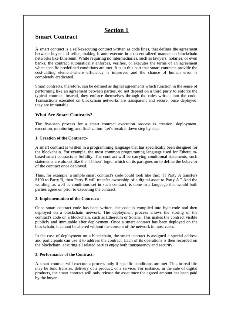 Smart Contract | PDF | Transmission Control Protocol | Computer Network