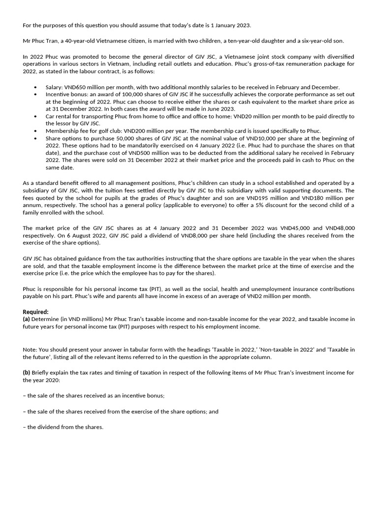 Tutorial 7 ans | PDF | Taxes | Income