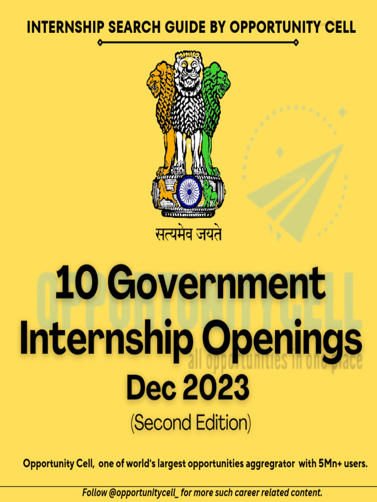 Internship Opportunities in India 2023 | PDF | Academic Degree ...
