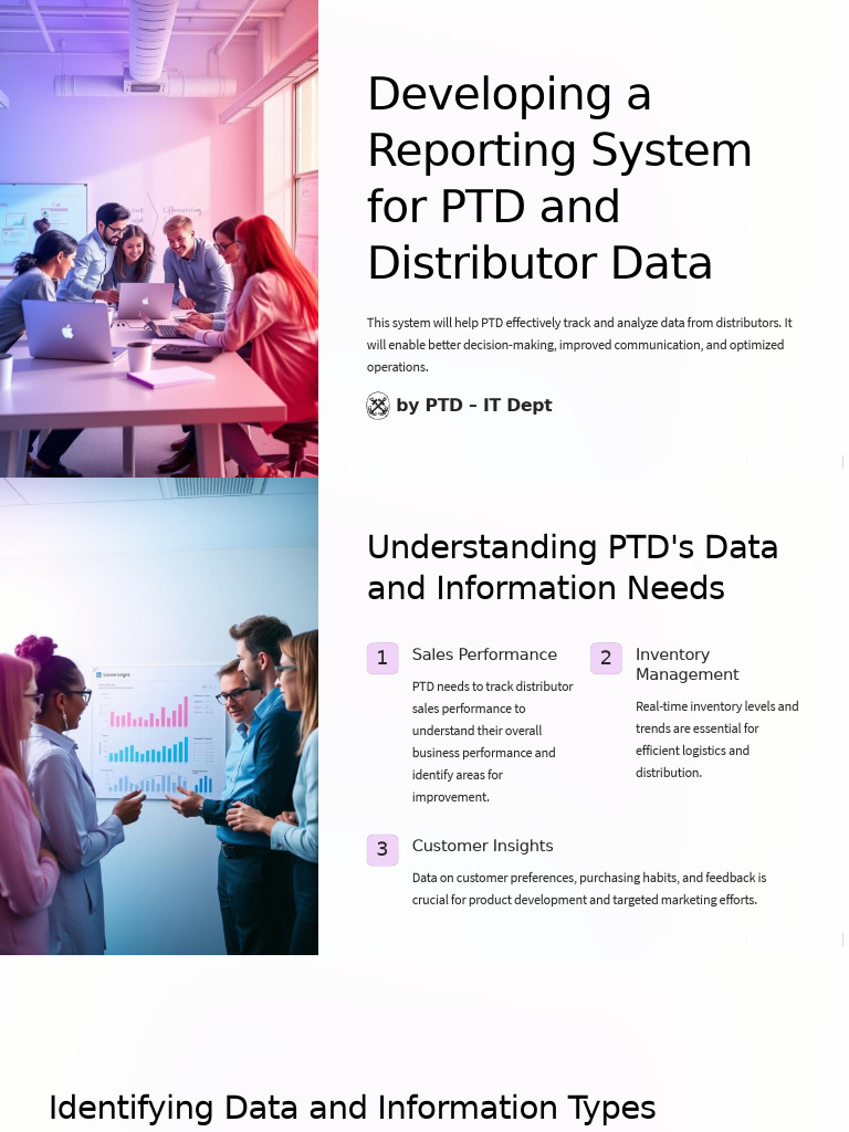 Developing A Reporting System For PTD and Distributor Data | PDF ...
