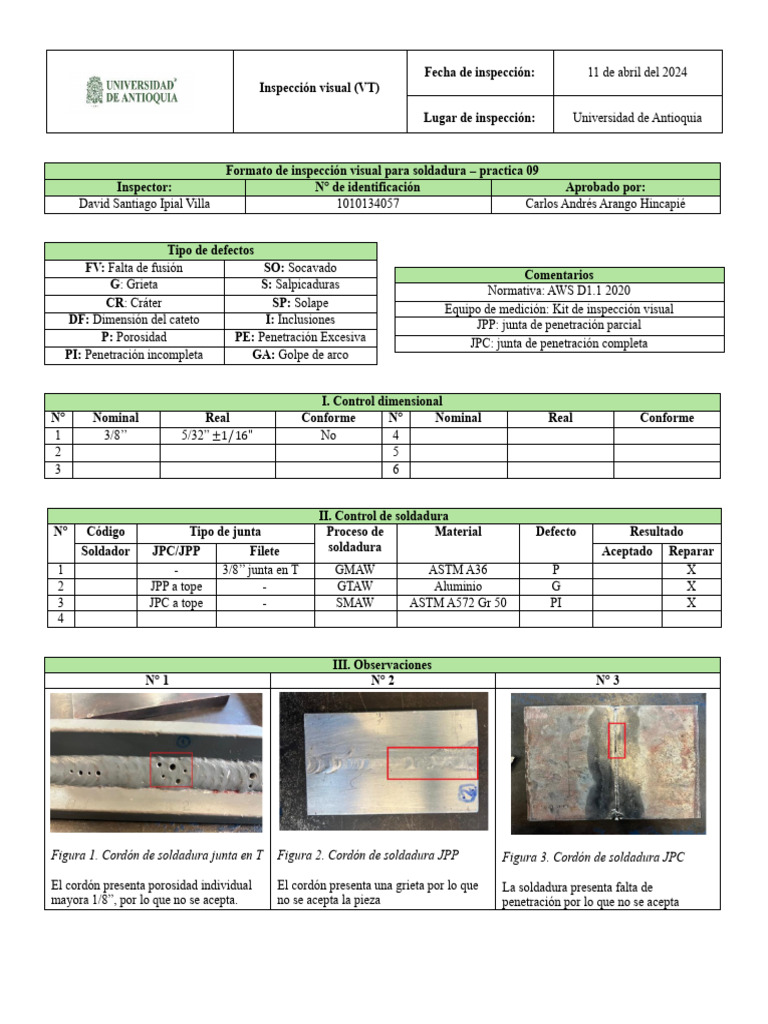 Inspección Visual | PDF | Construcción | Soldadura