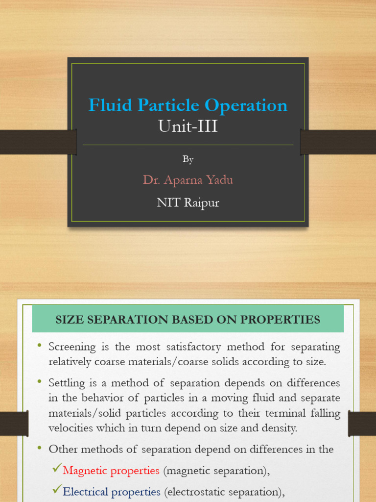 Unit III Fpo | PDF | Filtration | Centrifuge