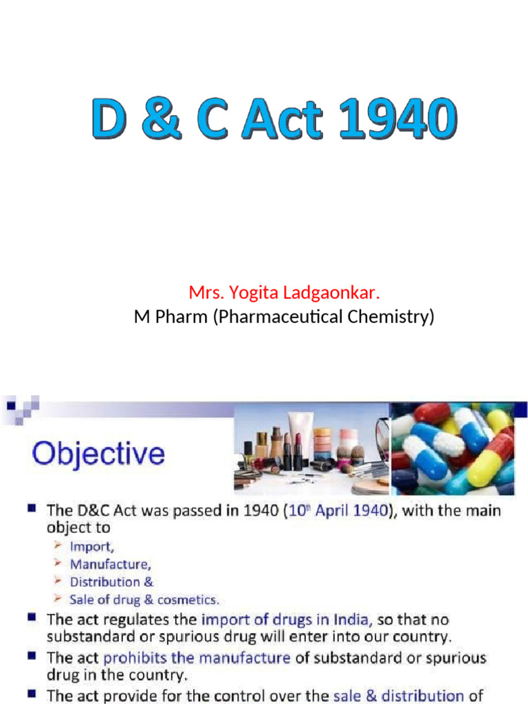 D&C Act 1940 | PDF