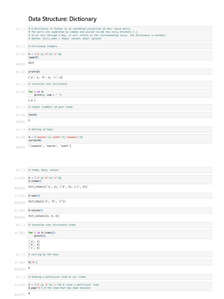 Dictionary Python | PDF