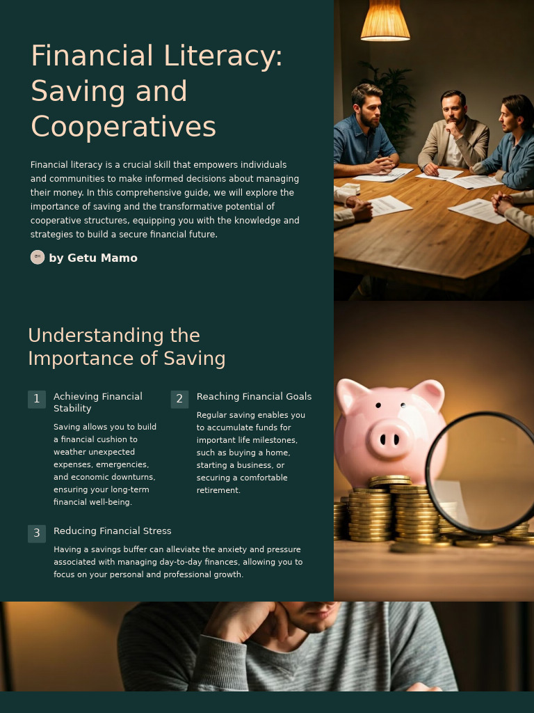 Financial Literacy Saving and Cooperatives | PDF | Cooperative | Expense