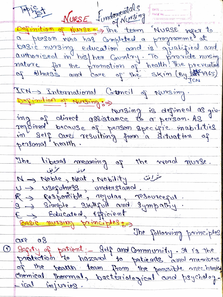 Fundamentals of Nursing | PDF