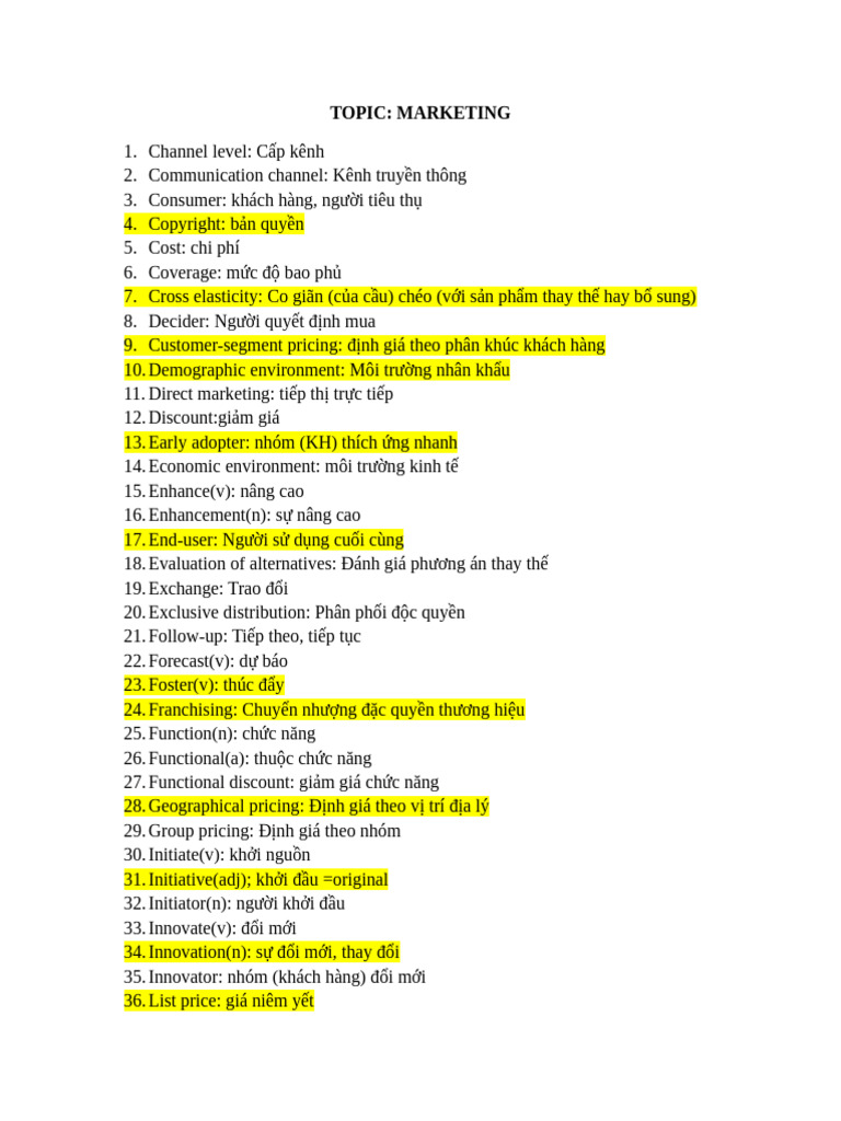 TOPIC Marketing | PDF