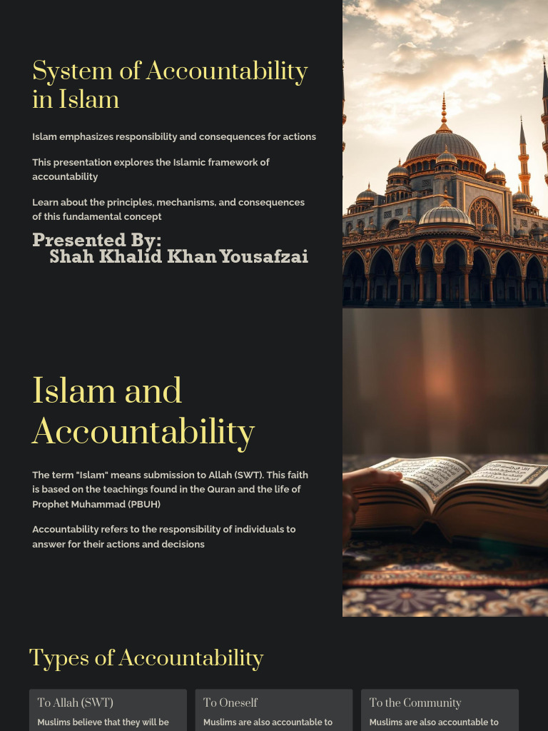 Islamic Accountability Framework Explained | PDF | Hadith | Quran