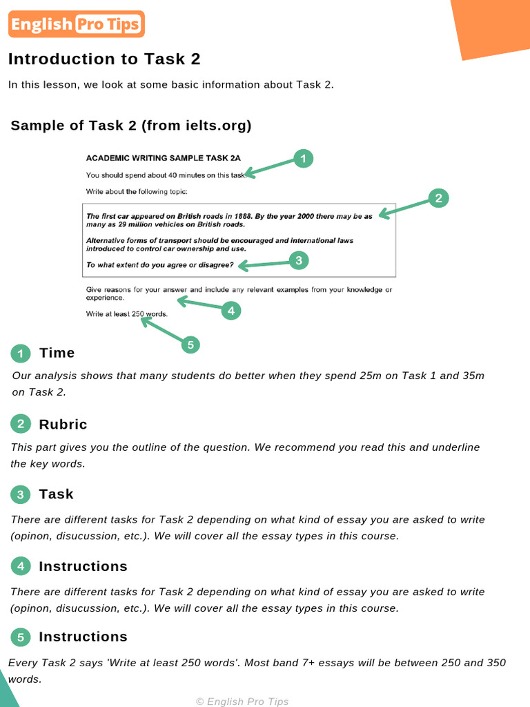Introduction To Task 2 | PDF | Essays | Vocabulary