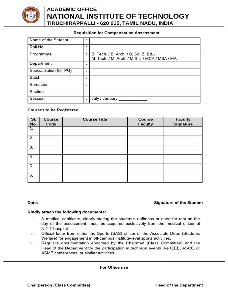 Requisition For Compensation Assessment | PDF