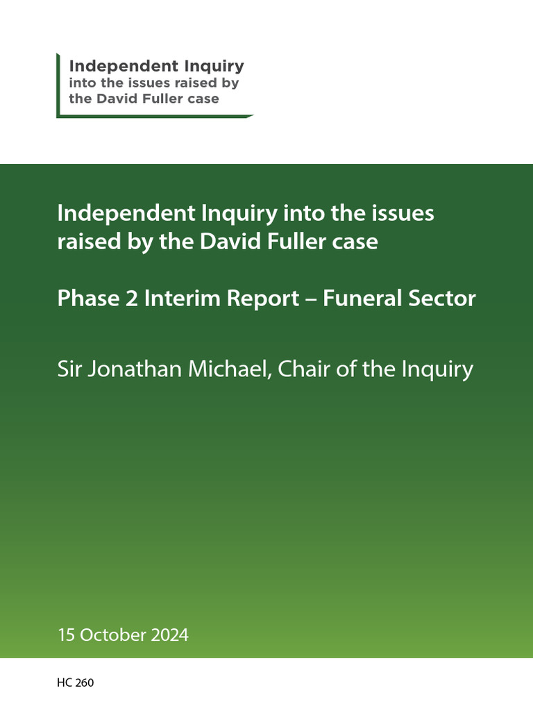 Fuller Inquiry Phase 2 Interim Report HC 260 Accessible With Correction ...