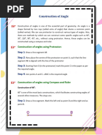 Construction of Angles Using Protractor and Compass (Examples) | PDF ...