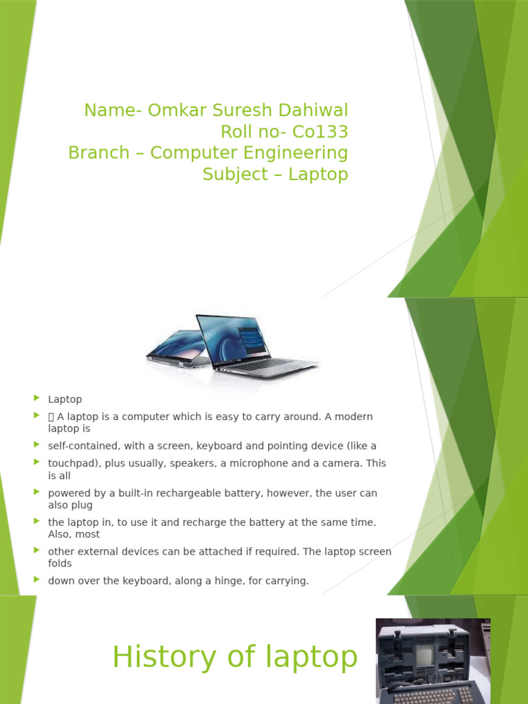 Overview of Laptops: Types and Benefits | PDF | Business | Technology ...
