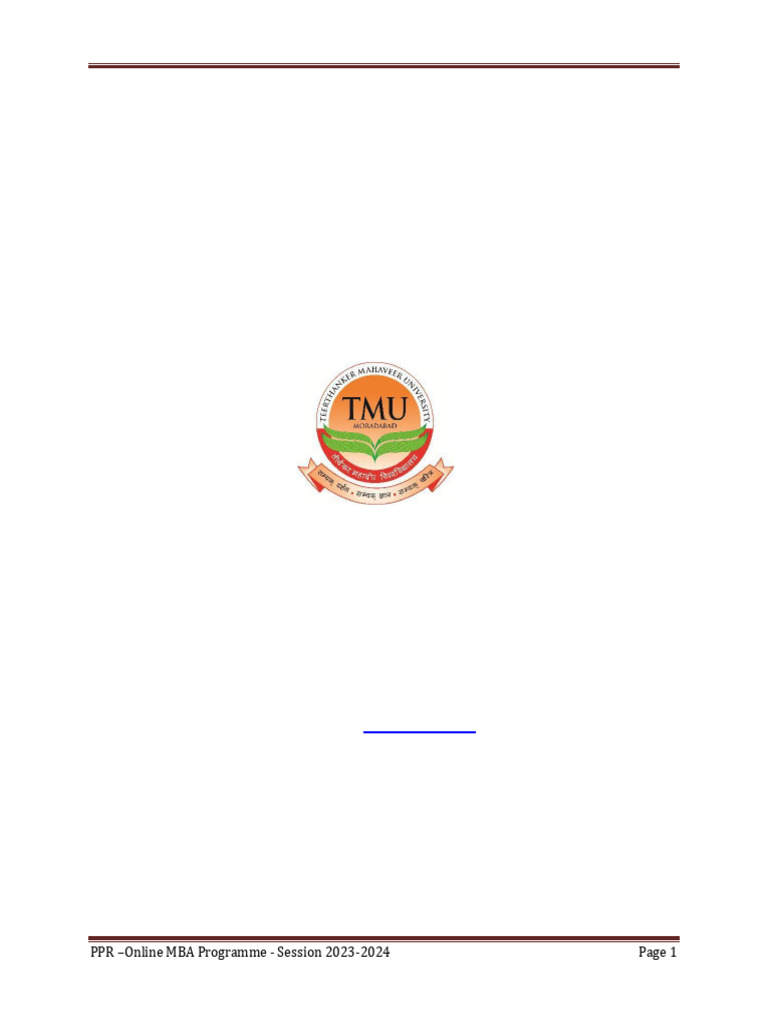 Final Draft Proposal of Program Project Report Online MBA | PDF ...