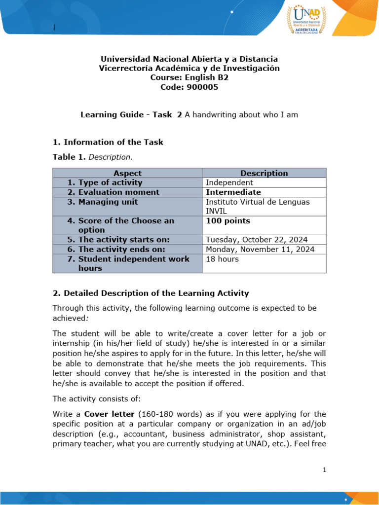 Cover Letter Writing Guide for UNAD Students | PDF | Plagiarism | Turnitin