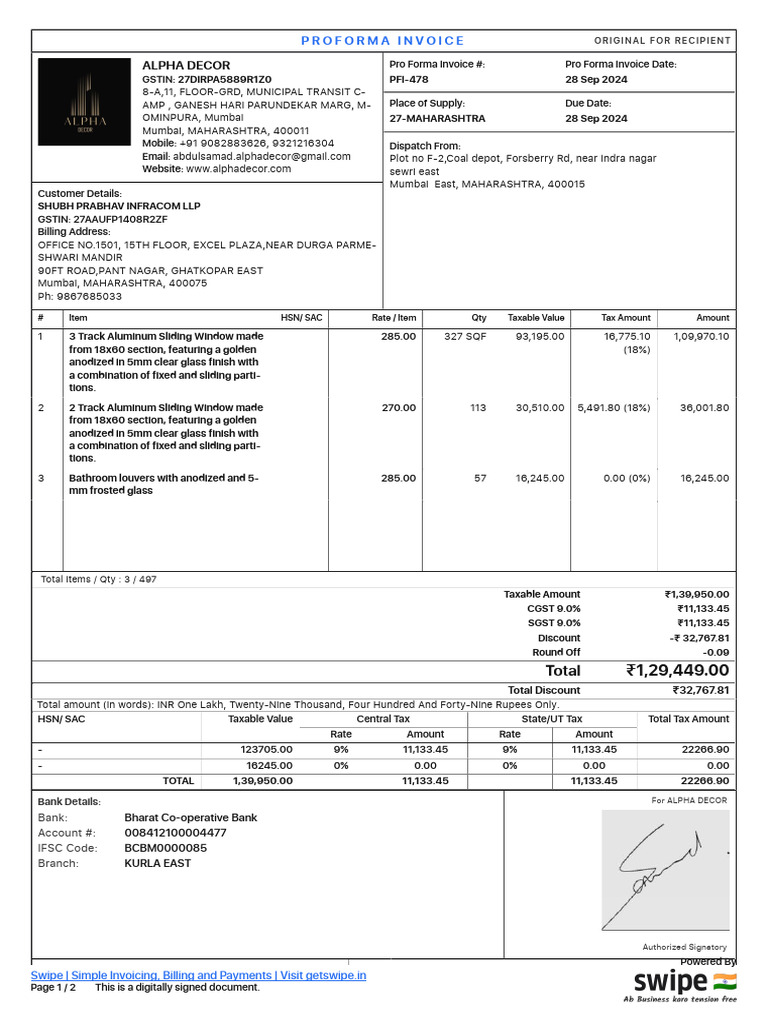 Arisa Window 9th Floor Performa | PDF | Pro Forma | Government Finances