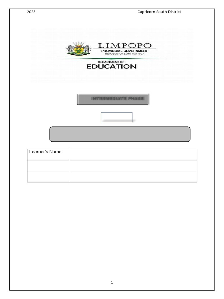 Grade 6 Math Exam - Capricorn District | PDF | Mathematics