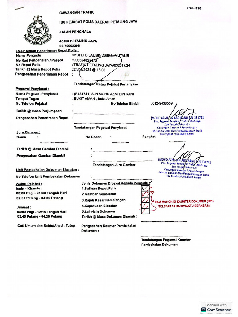 Report Polis Kereta | PDF