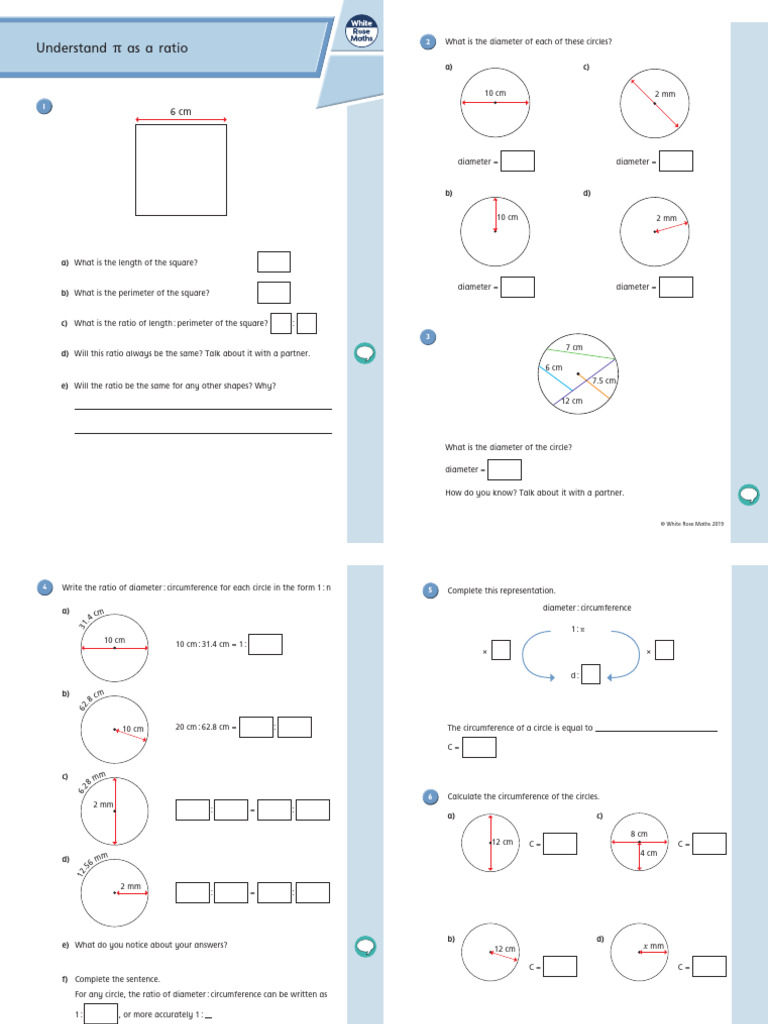Understanding π: Ratios of Circles | PDF | Circle | Pi
