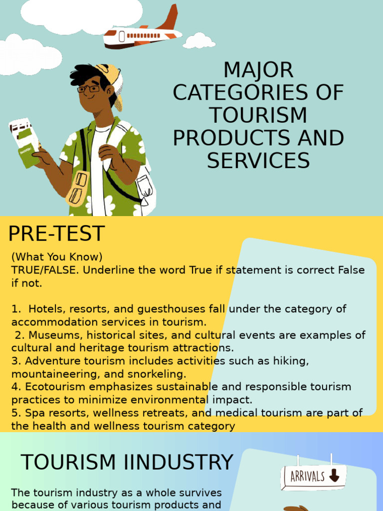 Major Categories of Tourism Products and Services | PDF | Tourism ...