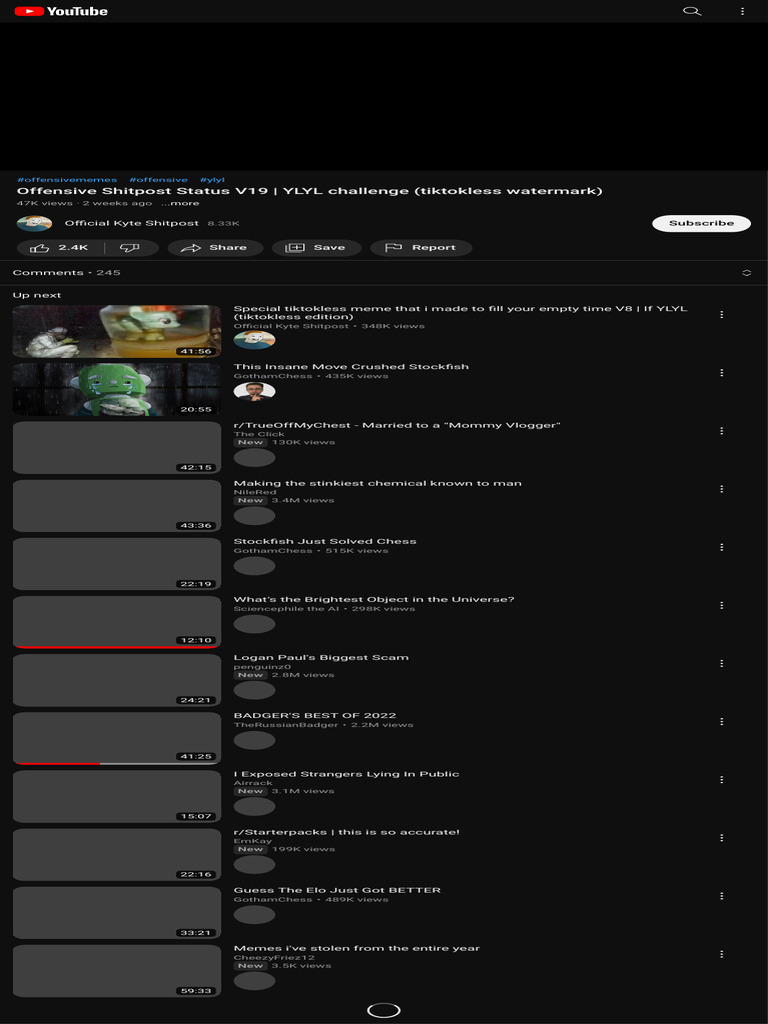 Offensive Shitpost Status V19 YLYL Challenge (Tiktokless Watermark ...