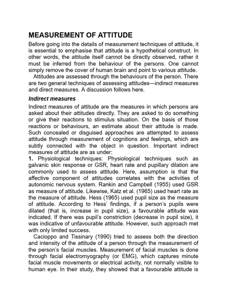 Techniques for Measuring Attitudes | PDF | Attitude (Psychology ...