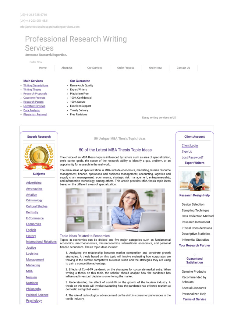 50 Unique MBA Thesis Topic Ideas | PDF | Human Resource Management ...