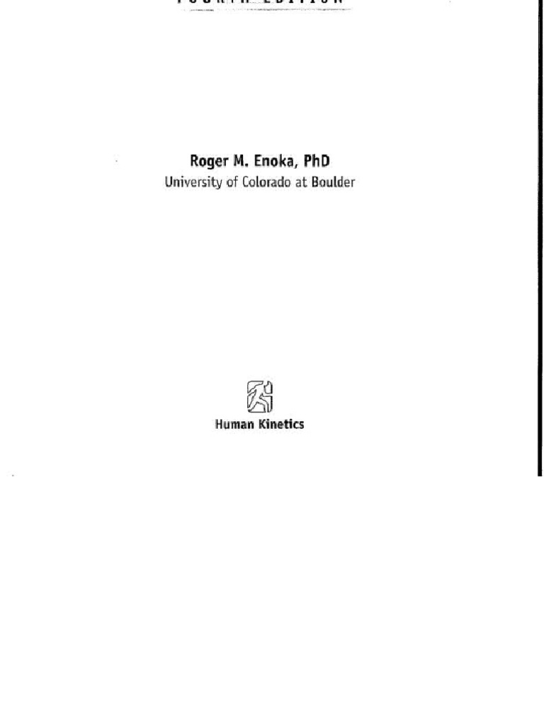 Neuromechanics of Human Movement - 4th Edition (Roger Enoka) | PDF