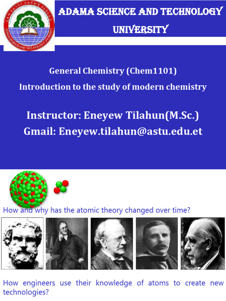 Atoms in Modern Chemistry | PDF | Atomic Nucleus | Atoms