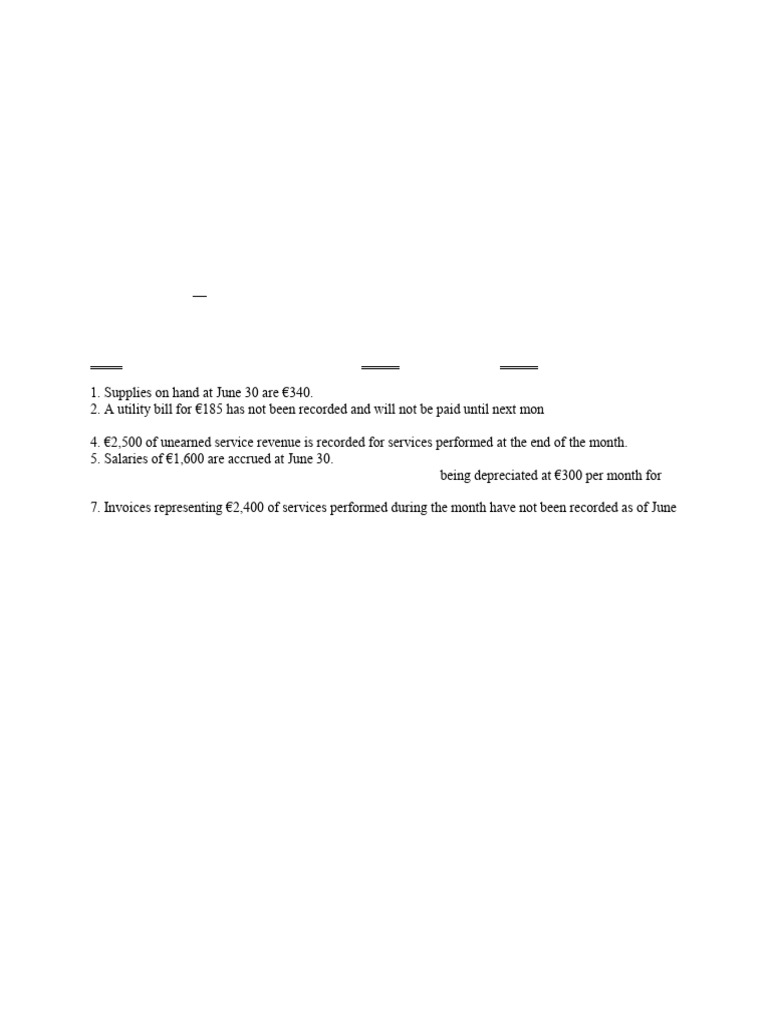 Cuono Co. June 2017 Trial Balance | PDF