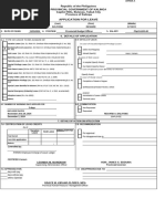 CS Form No. 6, Revised 2020 (Application For Leave) (Secured) | PDF