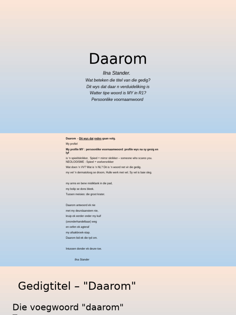 Daarom (Les) CK | PDF