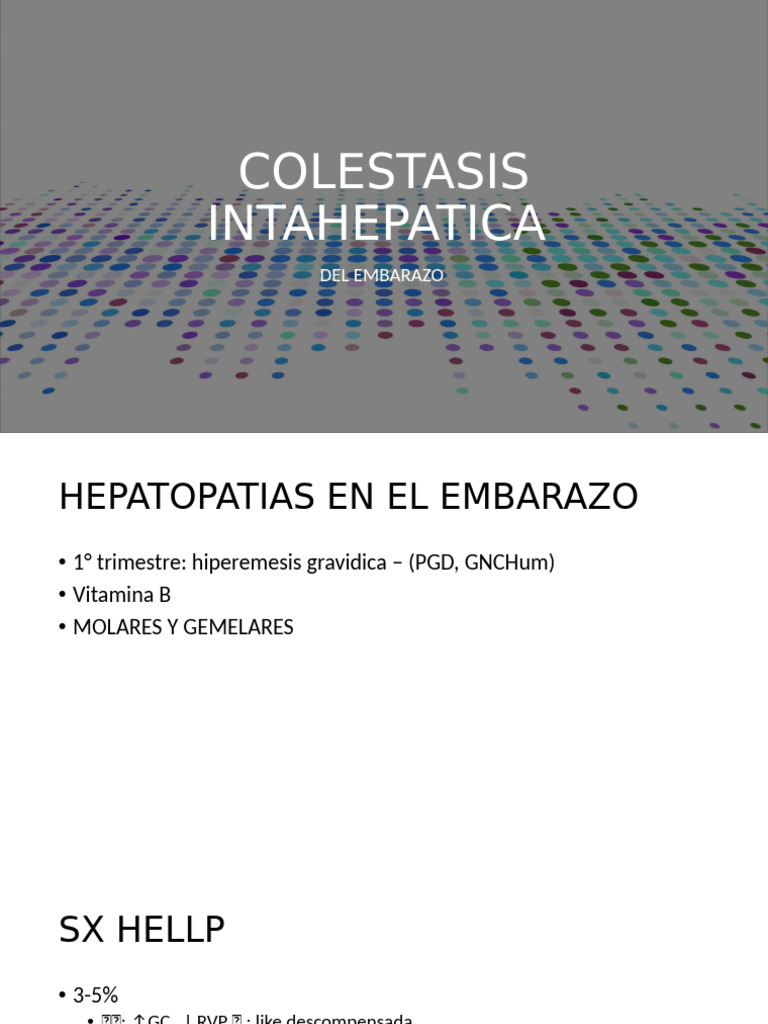 Colestasis Del Embarazo | PDF | Hígado | El embarazo