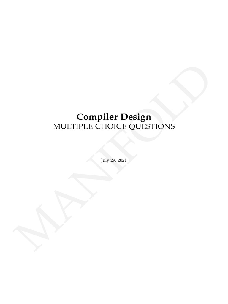 MCQ System Software - Compiler | PDF | Parsing | Computer Science