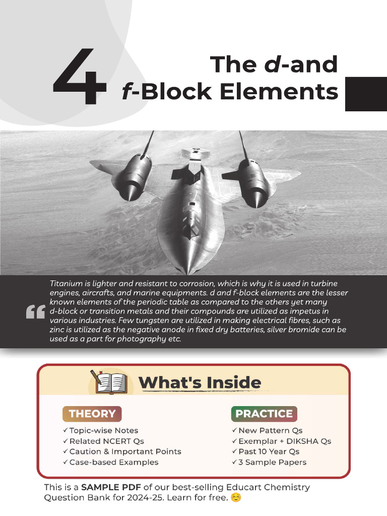 CBSE-XII Chemistry Chap-4 (The D - and F-Block Elements) | PDF ...