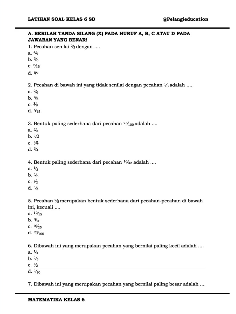 Pdf Ph Kelas 6 Pecahan Compress Pdf