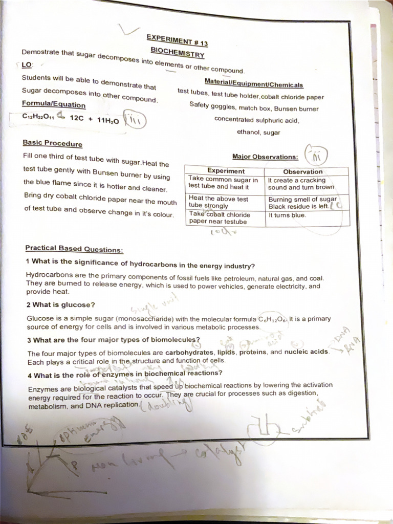 Chemistry Worksheet | PDF